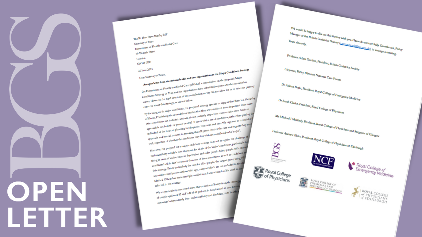 BGS leads open letter to Secretary of State regarding Major Conditions ...