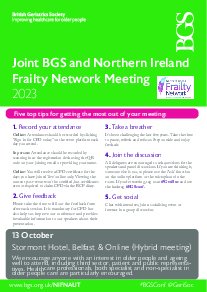 2023 Joint BGS and Northern Ireland Frailty Network Meeting | British ...