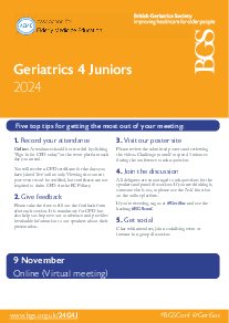 2024 G4J (Geriatrics 4 Juniors) | British Geriatrics Society