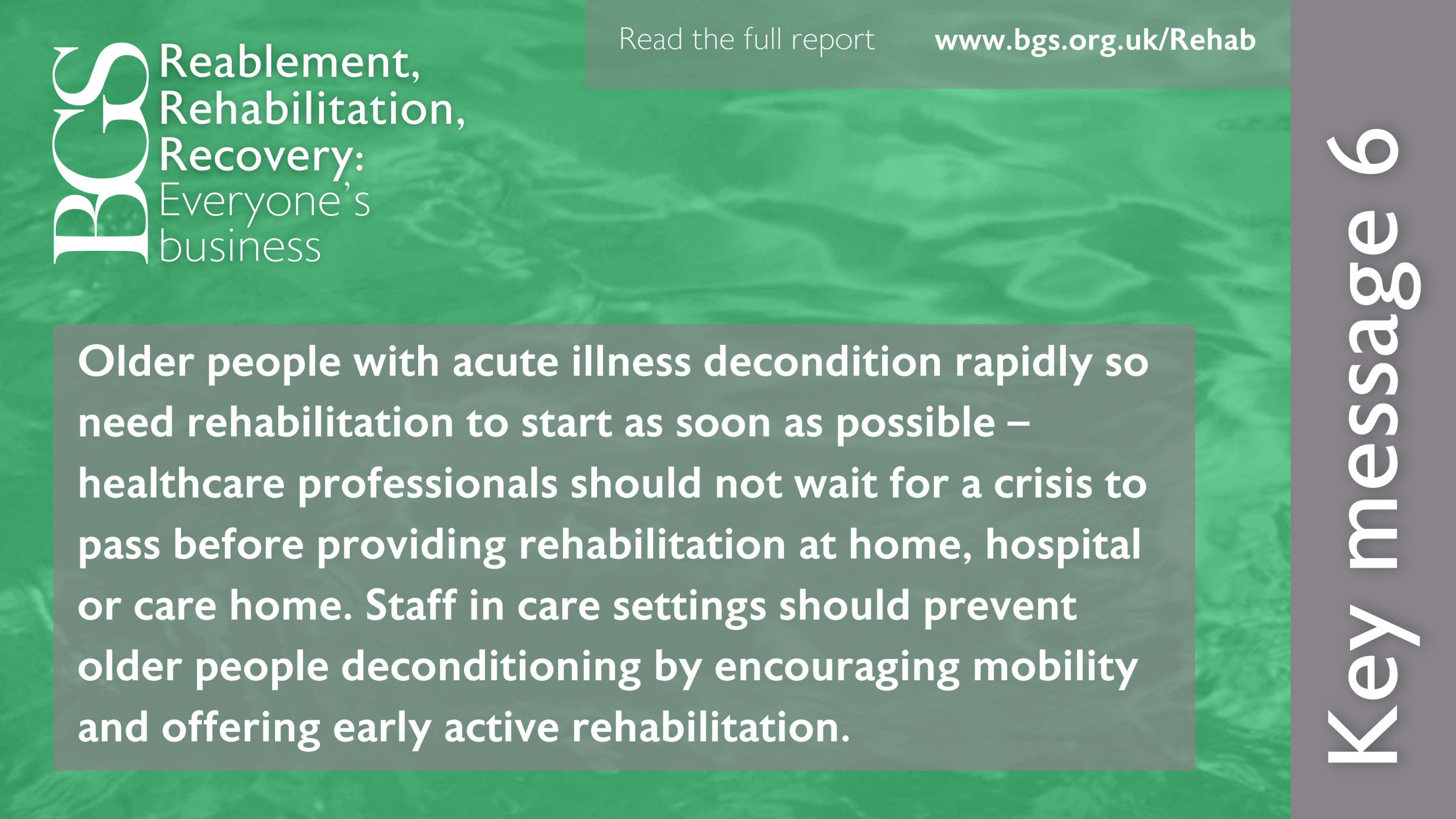 Reablement, Rehabilitation, Recovery: Chapter five - Conclusions and ...