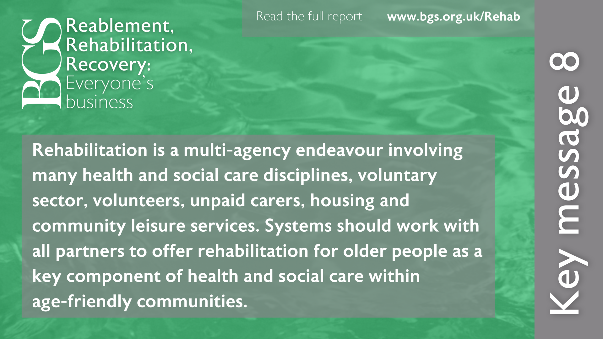 Reablement, Rehabilitation, Recovery: Chapter five - Conclusions and ...